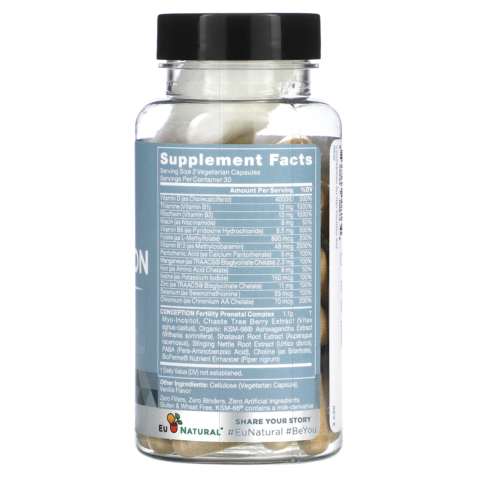 Eu Natural, Conception for Her, Fertility Aid & Multi , 60 Vegetarian ...