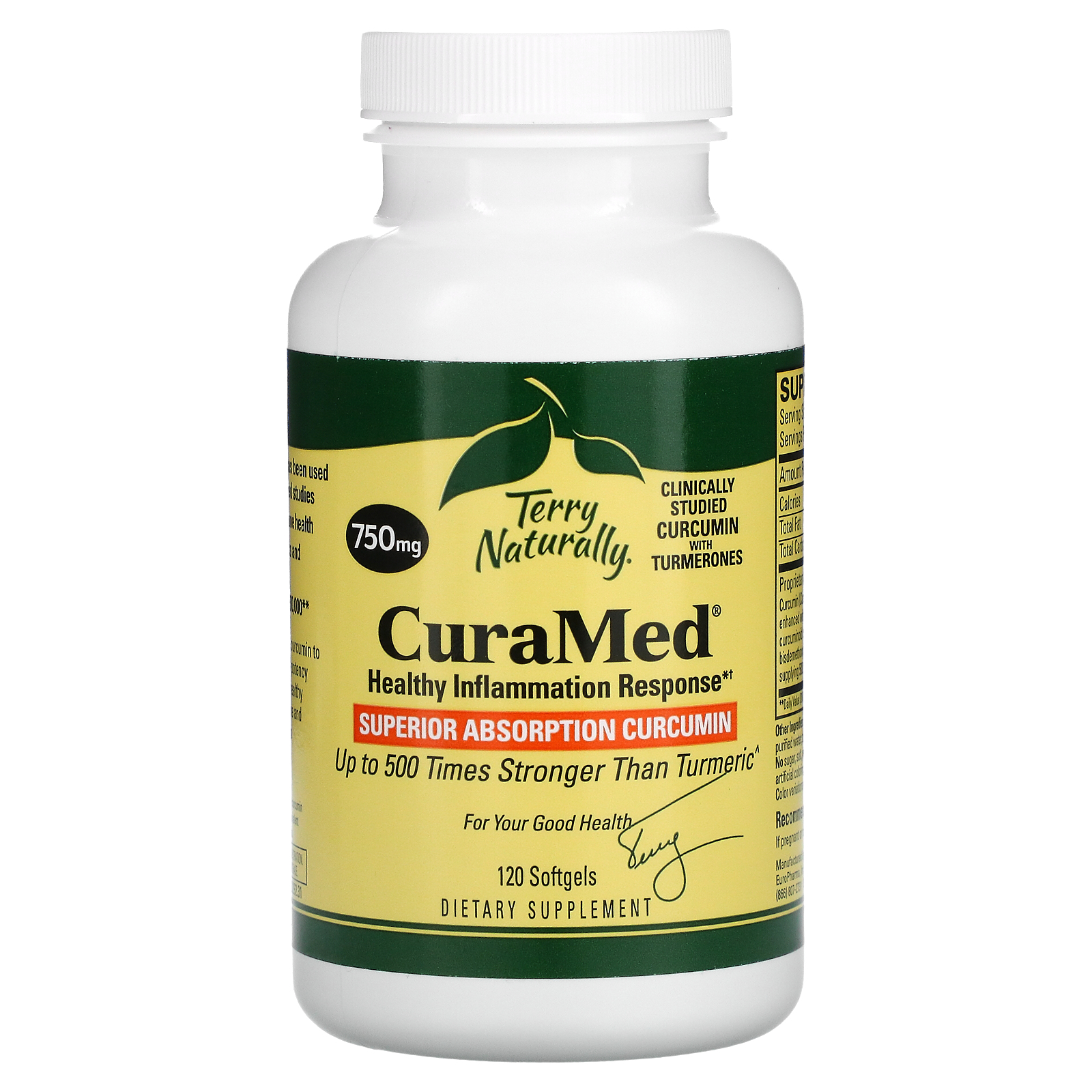 Terry Naturally CuraMed 750 Mg 120 Softgels Terry Naturally CuraMed 750 Mg 120 Softgels