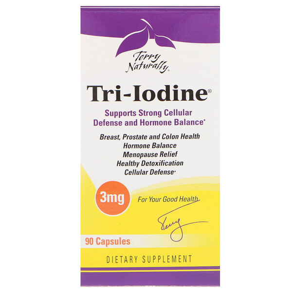 Terry Naturally, Tri-Iodine, 3 mg, 90 Capsules - iHerb