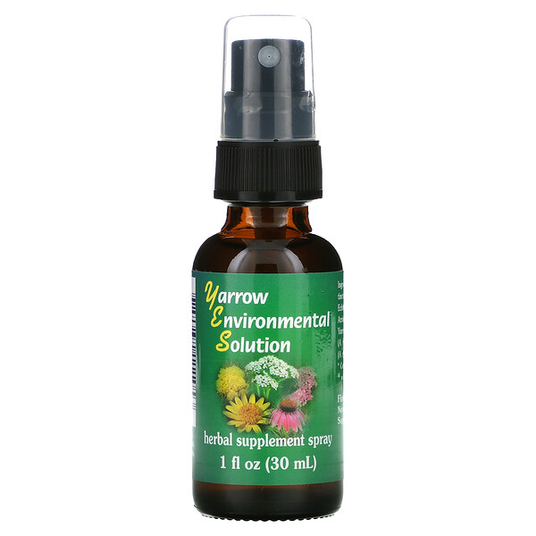 Flower Essence Services, Yarrow Environmental Solution Spray, 1 fl oz ...