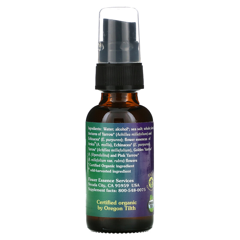 Flower Essence Services, Yarrow Environmental Solution Spray, 1 fl oz ...