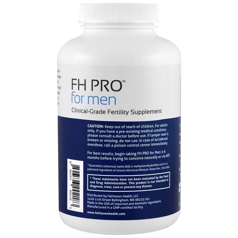 Fairhaven Health Fh Pro For Men Clinical Grade Fertility Supplement