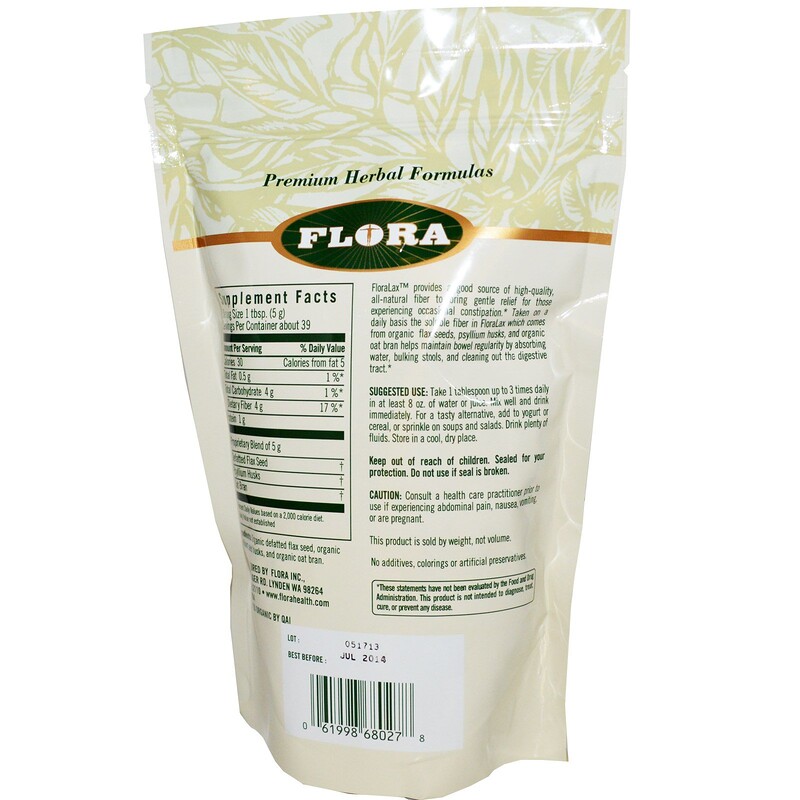 Flora, Certified Organic FloraLax, 7 oz (198 g) - iHerb