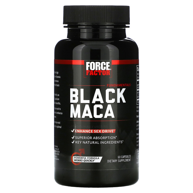 Force Factor, Black Maca, 1000 mg, 60 Capsules - iHerb