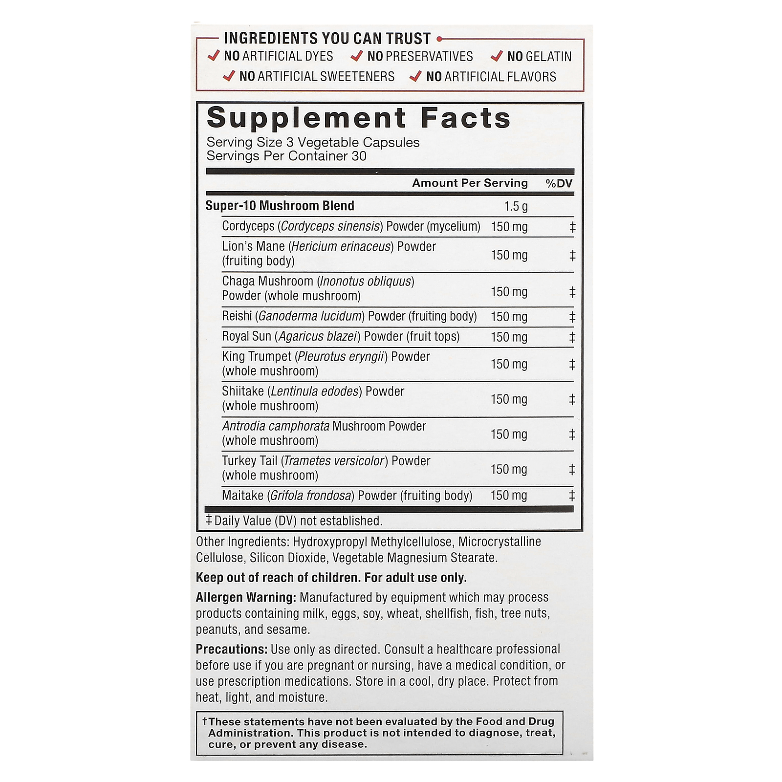 Force Factor, Modern Mushrooms, 90 Vegetable Capsules