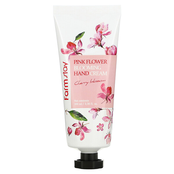 Farmstay, Pink Flower Blooming Hand Cream, Cherry Blossom, 3.38 fl oz ...