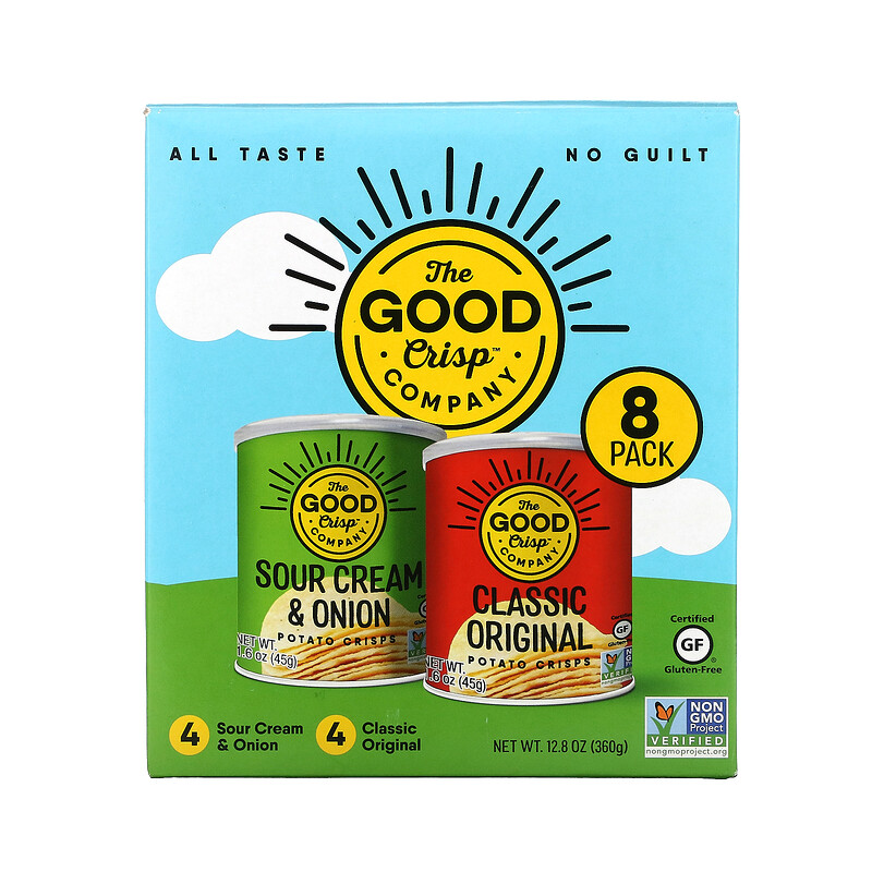 The Good Crisp Company, Potato Crisps, Variety Pack, 8 Count, 1.6 oz ...