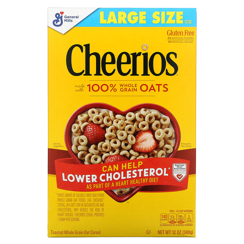 General Mills, Cheerios, Large Size, 12 oz (340 g) - iHerb