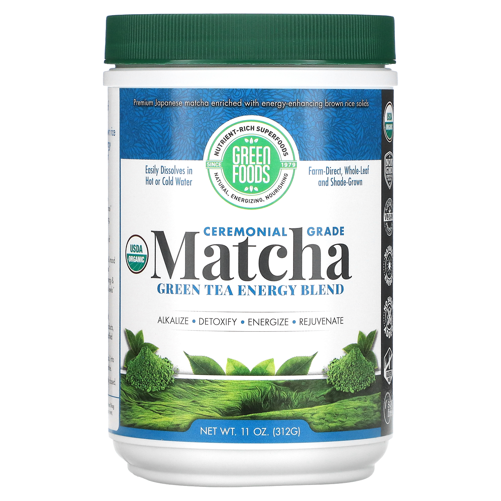 Green Foods Corporation, Ceremonial Grade Matcha Green Tea Energy Blend ...