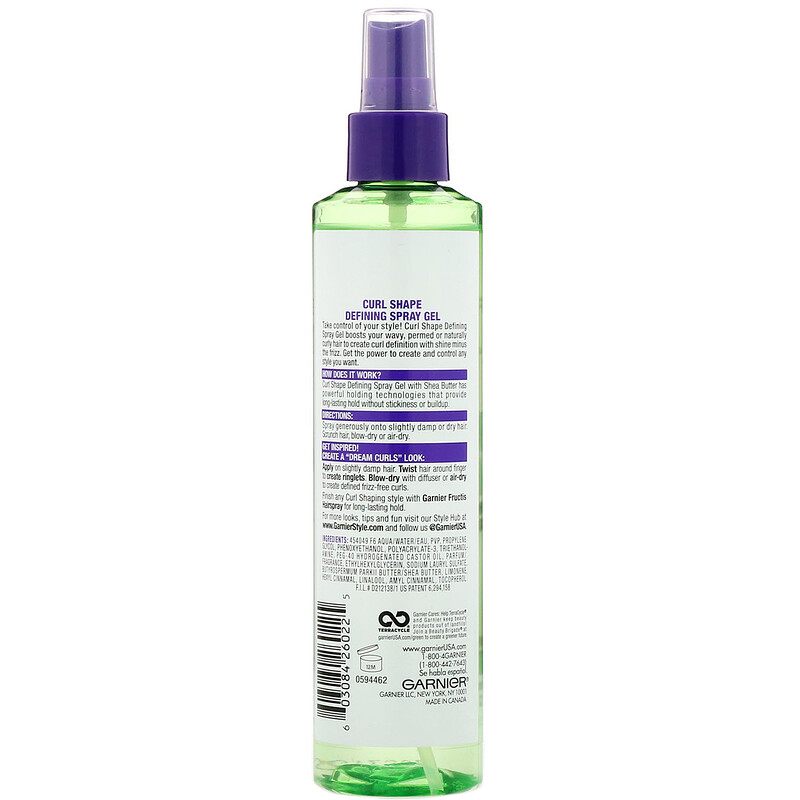 Garnier, Fructis, Curl Shape, Defining Spray Gel, 8.5 fl oz (250 ml ...