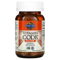 Garden of Life, Vitamin Code, RAW Iron, 30 Vegan Capsules