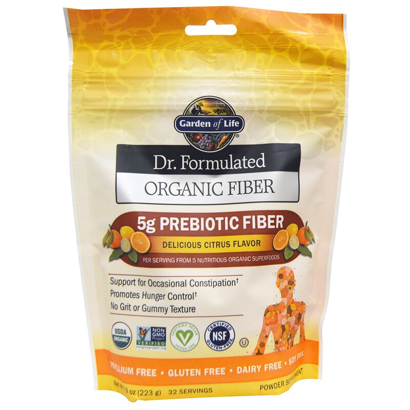 Garden of Life, Dr. Formulated, Organic Fiber, Citrus, Powder ...
