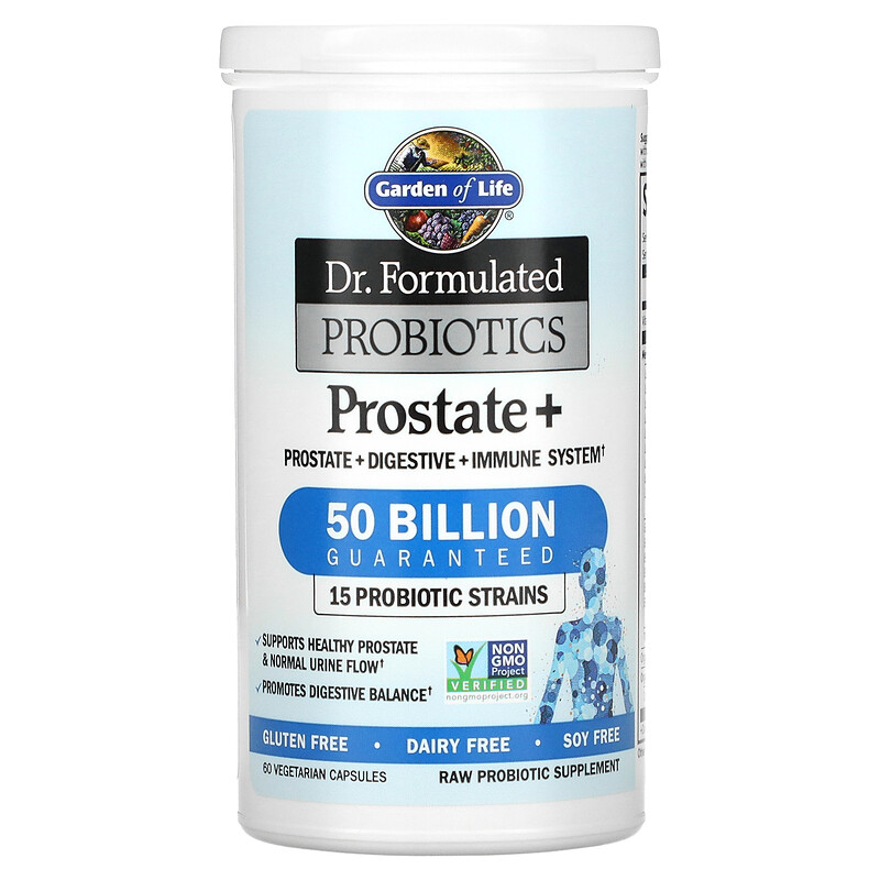 Garden of Life, Dr. Formulated Probiotics, Prostate+, 60 Vegetarian ...