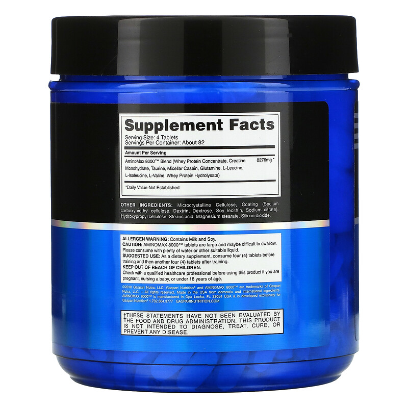 Gaspari Nutrition, AminoMax 8000, 325 Tablets - iHerb