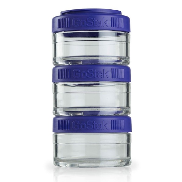 GoStak, Portable Stackable Containers, Purple, 3 Pack, 60 cc Each ...