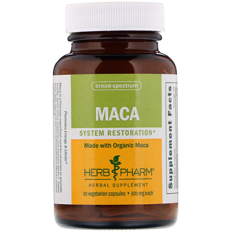 Herb Pharm, Maca, 500 mg, 60 Vegetarian Capsules - iHerb