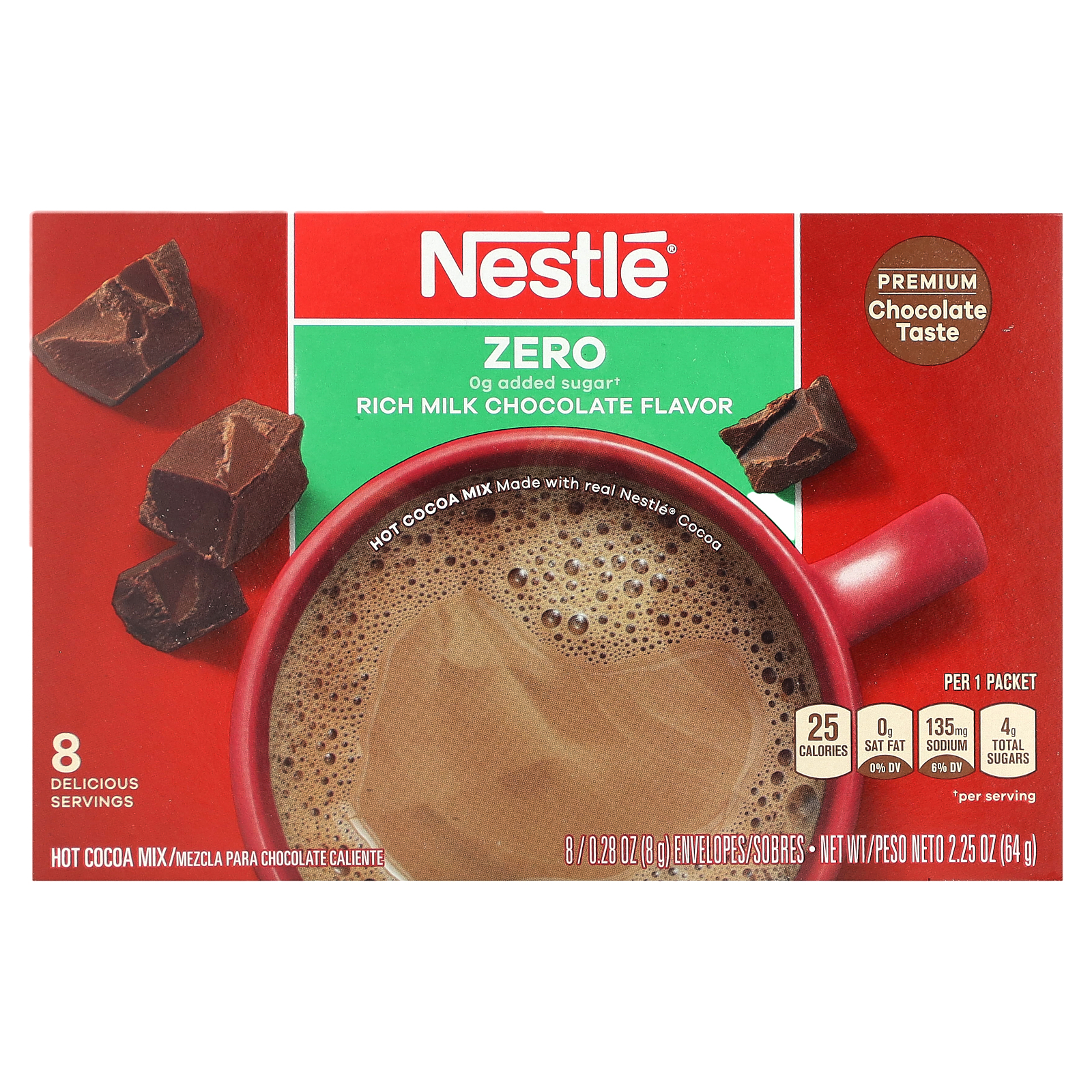 Nestle Hot Cocoa Mix, Hot Chocolate Mix, Rich Milk Chocolate, 8 ...