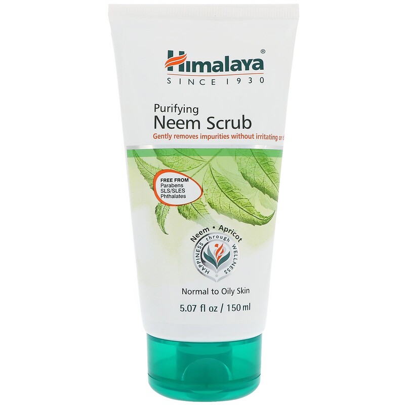 Himalaya, Purifying Neem Scrub, Normal to Oily Skin, 5.07 fl oz (150 ml ...