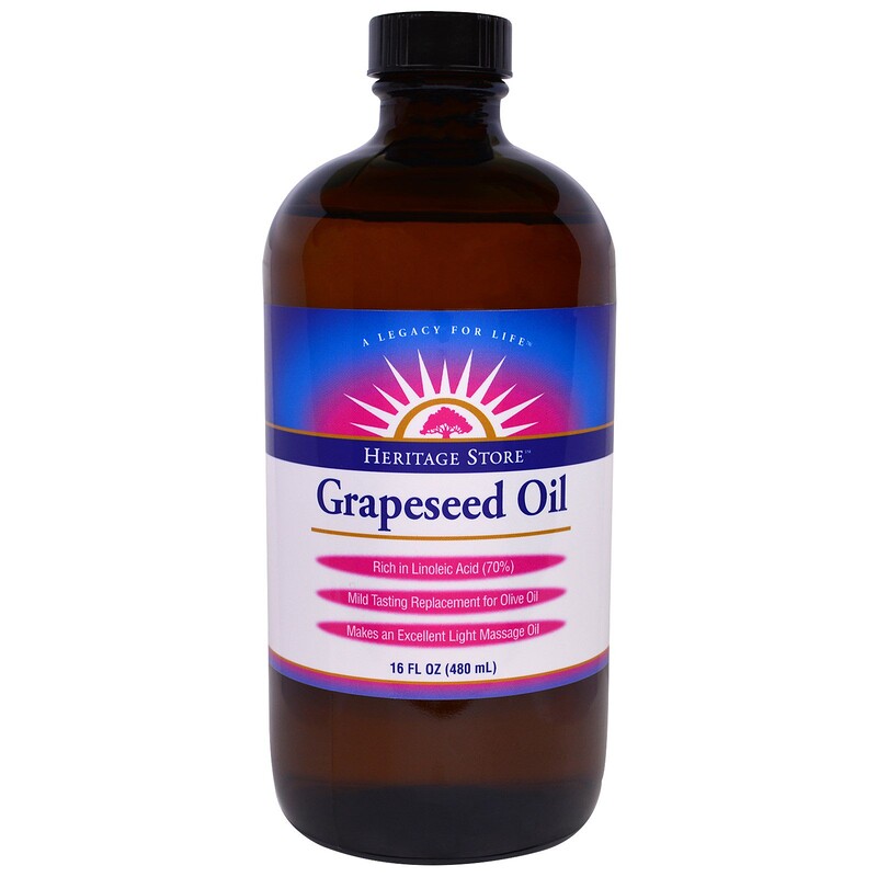 Heritage Store, Grapeseed Oil, 16 fl oz (480 ml) - iHerb