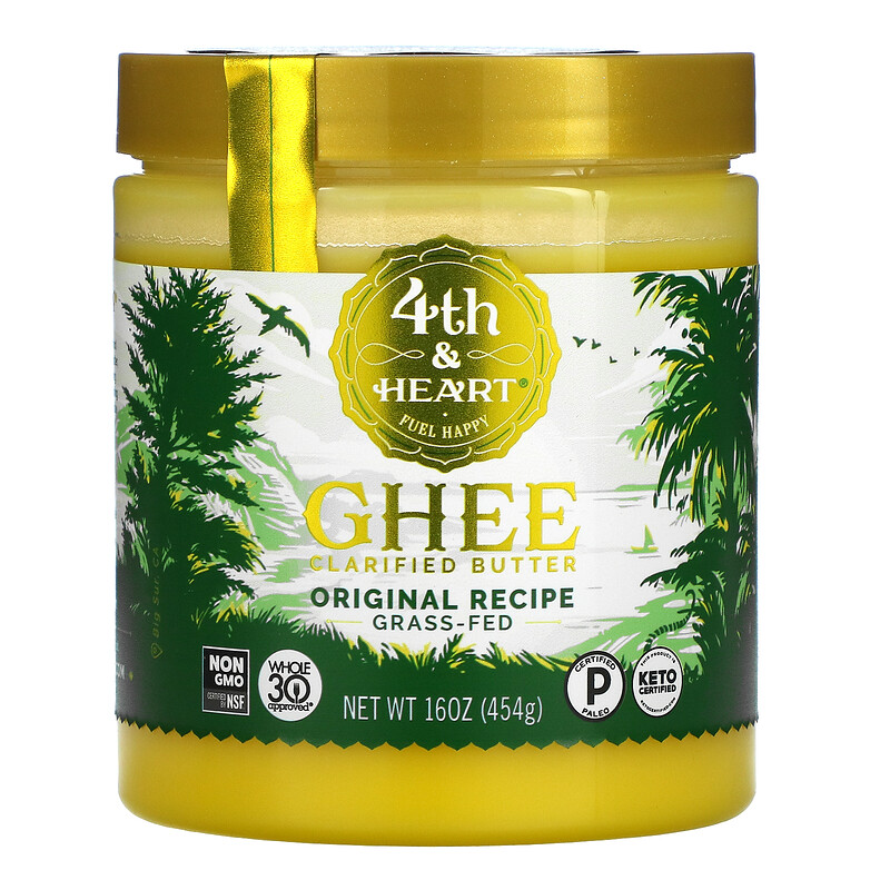 4th & Heart, Ghee Clarified Butter, Grass Fed, Original Recipe, 16 oz ...