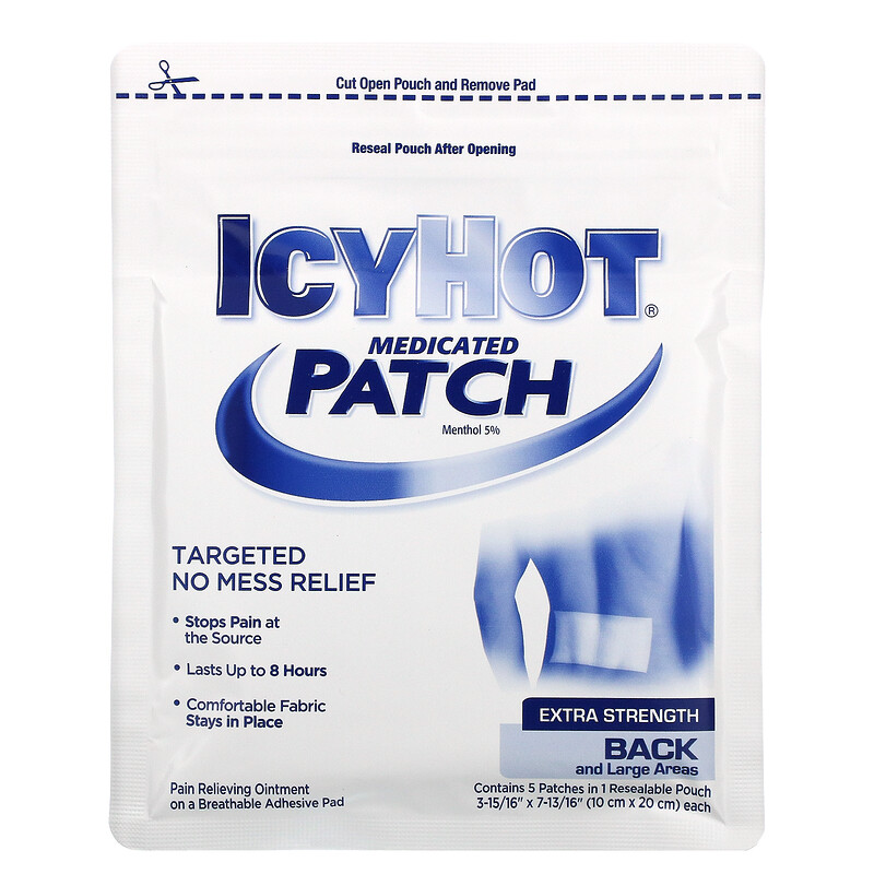 Icy Hot, Original Pain Relief Patch, Large, 5 Patches