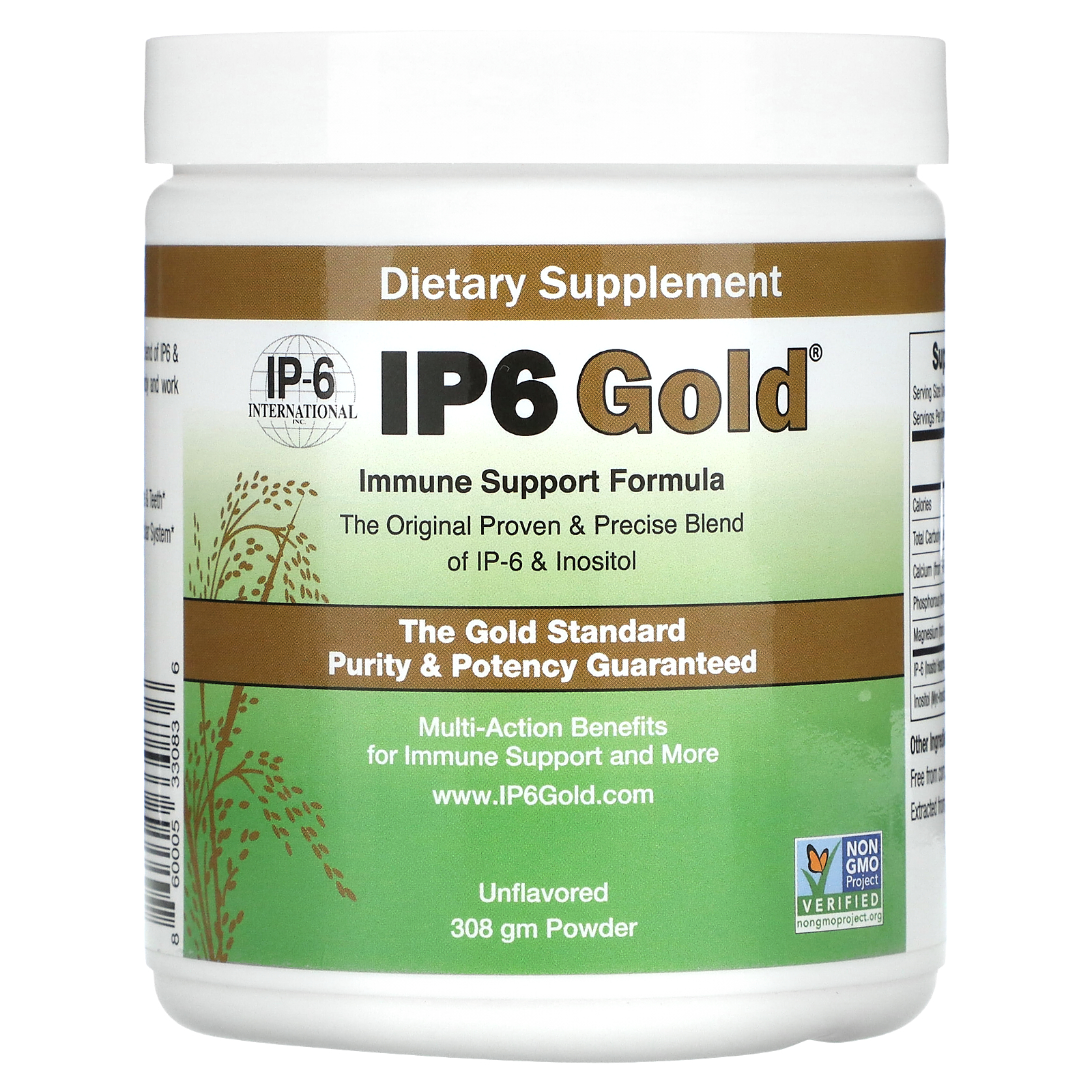 IP-6 International, IP6 Gold, Immune Support Formula Powder, Unflavored ...