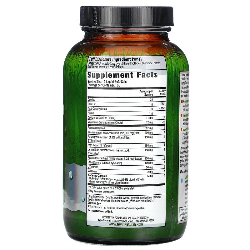 Irwin Naturals, Power to Sleep PM, 120 Liquid Soft-Gels - iHerb
