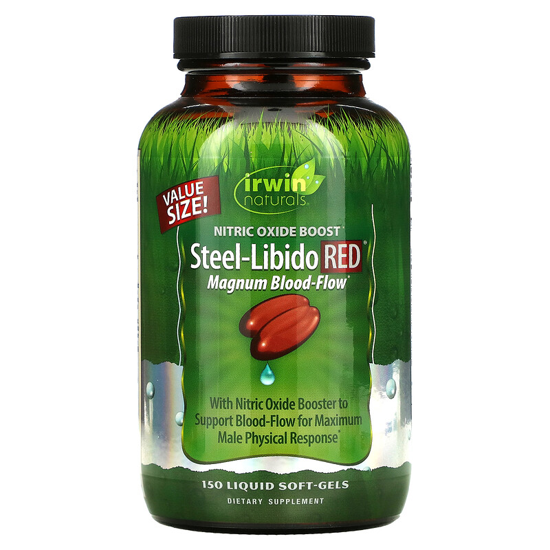 Irwin Naturals, Steel-Libido Red, Magnum Blood-Flow, 150 Liquid Soft-Gels