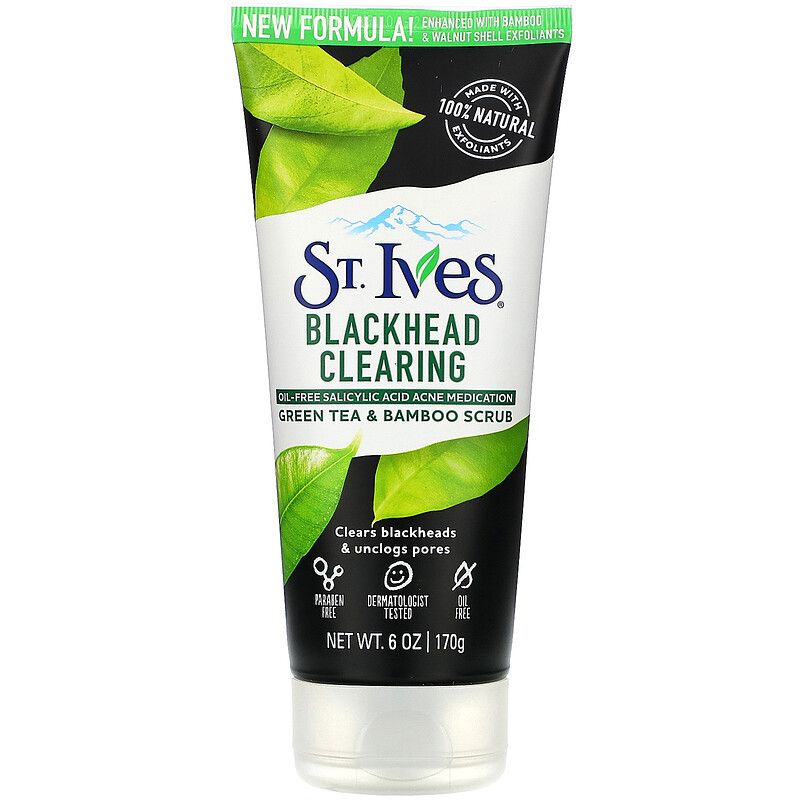 St. Ives, Green Tea & Bamboo Scrub, Blackhead Clearing, 6 oz (170 g ...