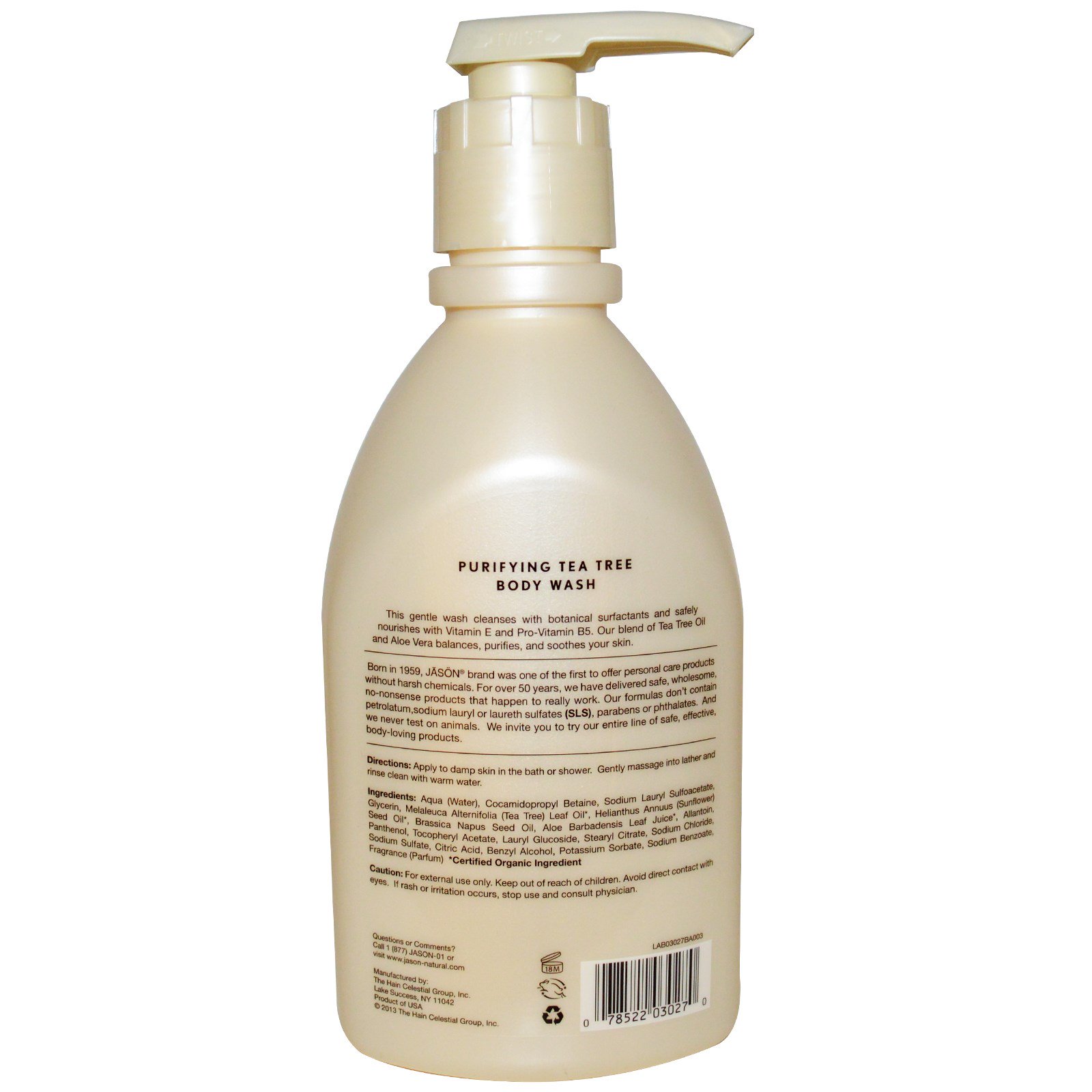 Jason Natural, Body Wash, Purifying Tea Tree, 30 fl oz (887 ml) - iHerb.com