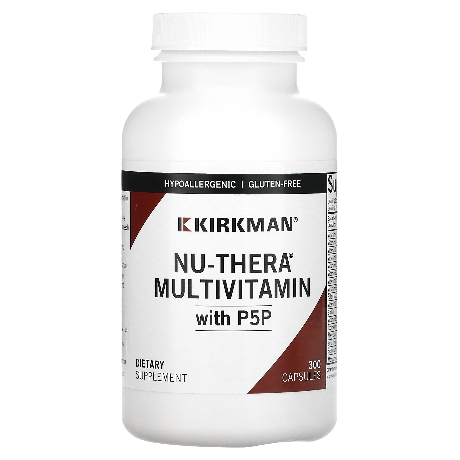 Kirkman Labs, Nu-Thera Multivitamin with P5P, 300 Capsules