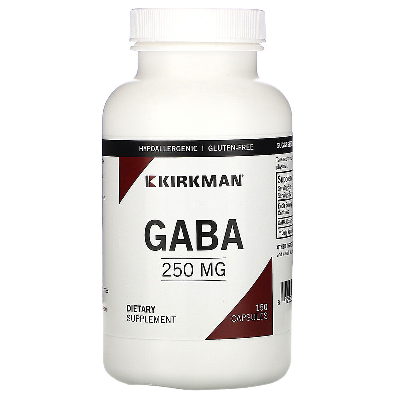 Kirkman Labs, GABA, 250 mg, 150 Capsules - iHerb