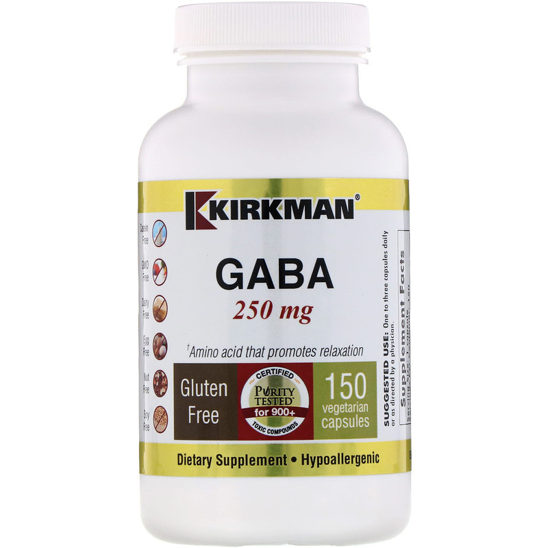 Kirkman Labs, GABA, 250 mg, 150 Capsules - iHerb