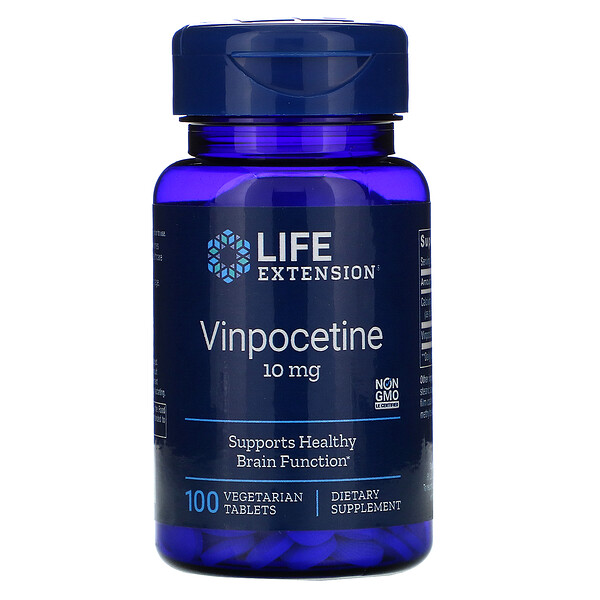 Life Extension, Vinpocetine, 10 mg, 100 Vegetarian Tablets - iHerb