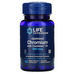 Life Extension, Optimized Chromium with Crominex 3+, 500 mcg, 60 ...
