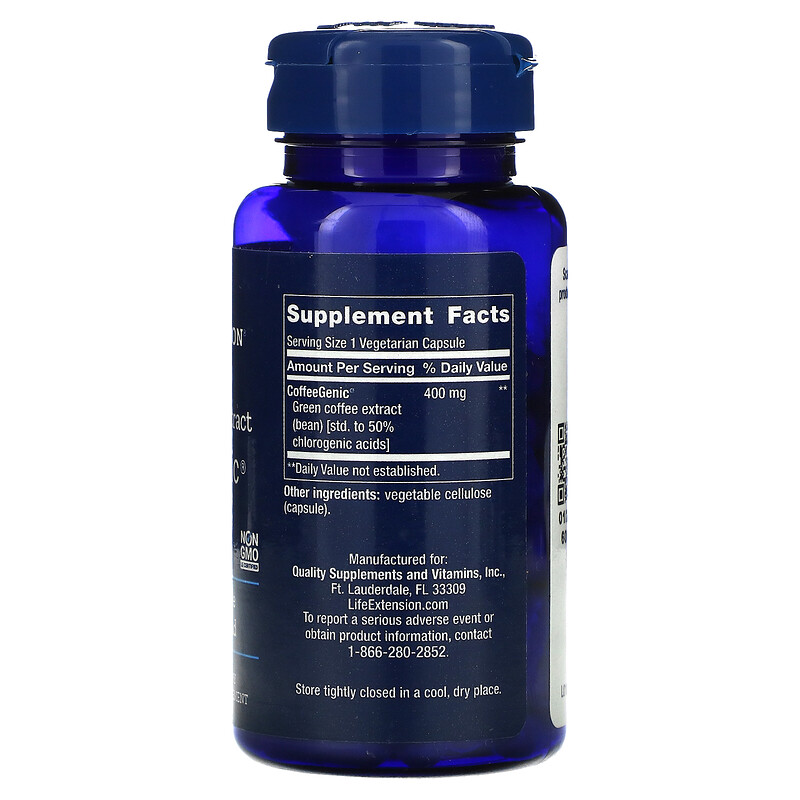 Life Extension, CoffeeGenic, Green Coffee Extract, 400 mg, 90 ...