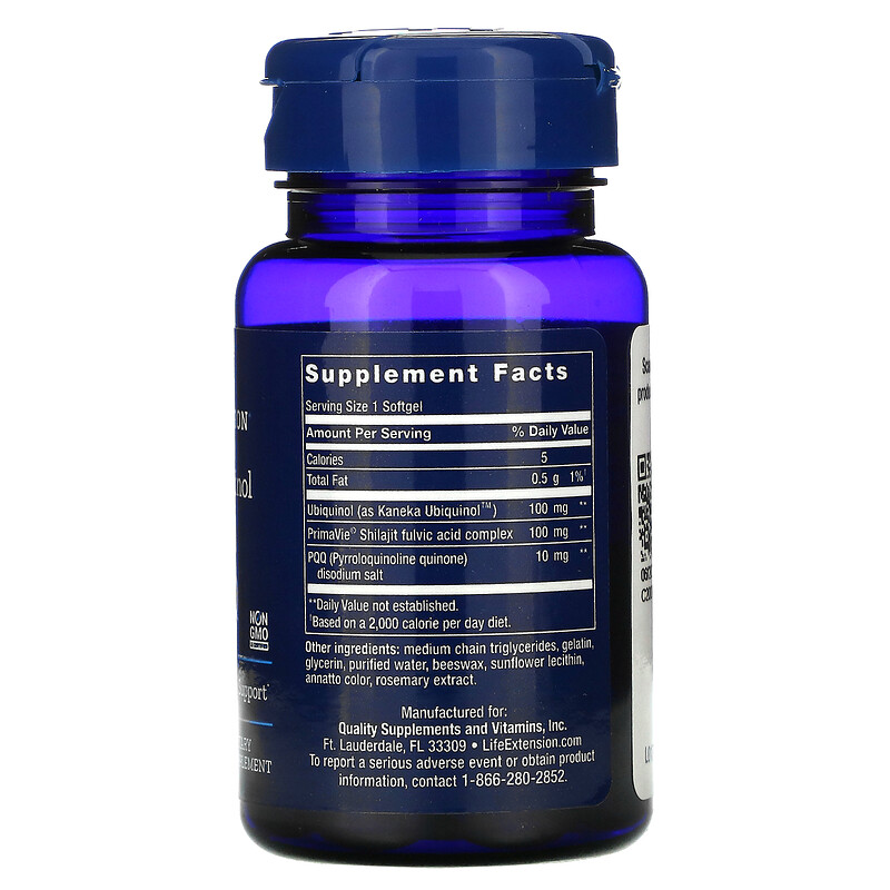 Life Extension, Super Ubiquinol CoQ10 with PQQ, 100 mg, 30 Softgels - iHerb