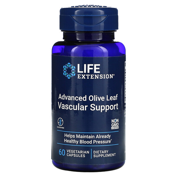 Life Extension, Advanced Olive Leaf Vascular Support , 60 Vegetarian ...