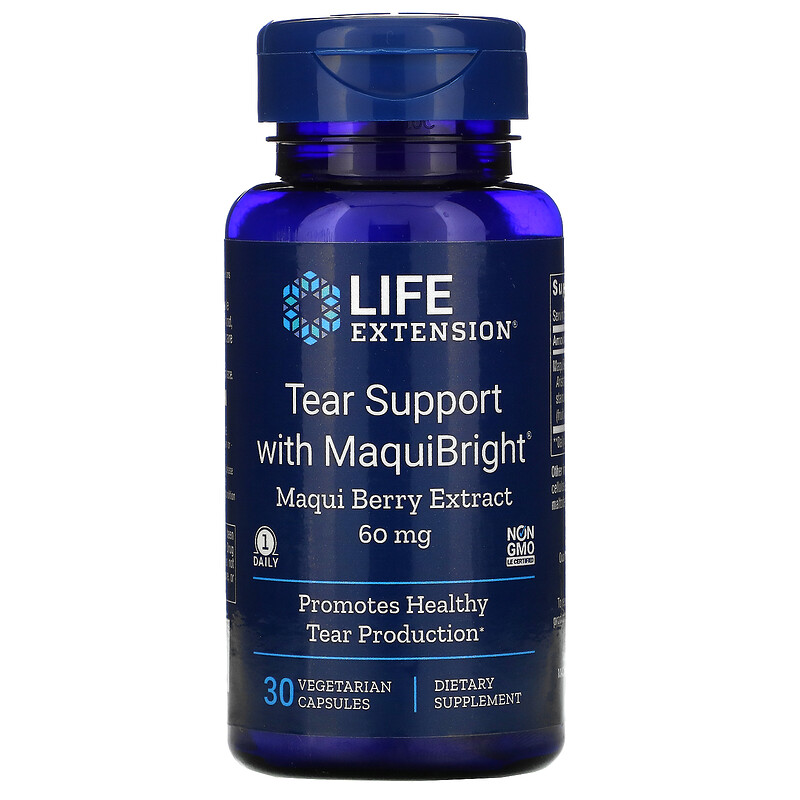 Life Extension, Tear Support with MaquiBright, Maqui Berry Extract, 60 ...