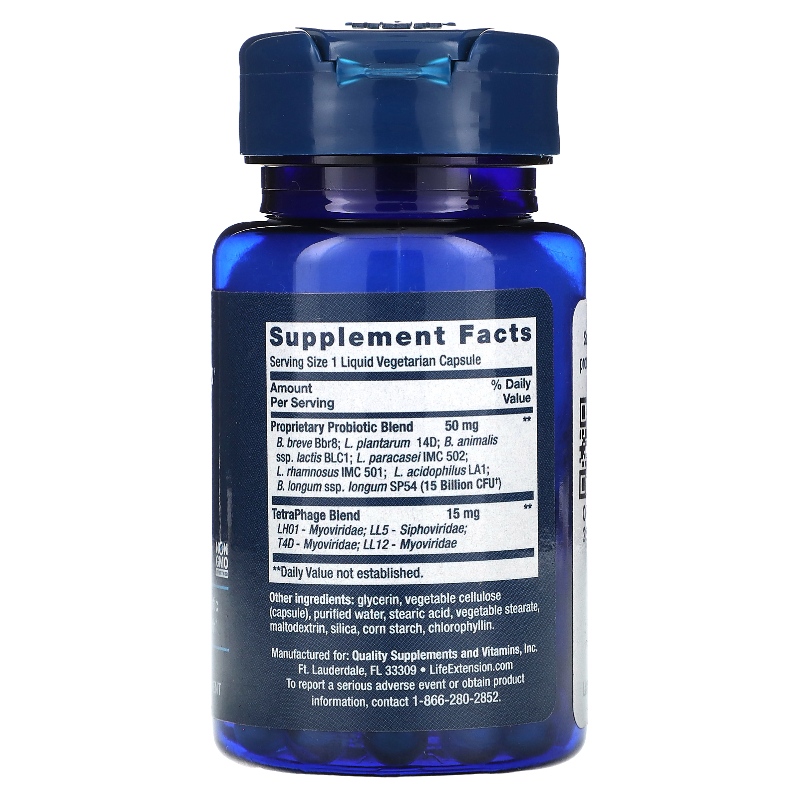 Life Extension, 帶噬菌體技術的 Florasist GI，30 粒液體素食膠囊