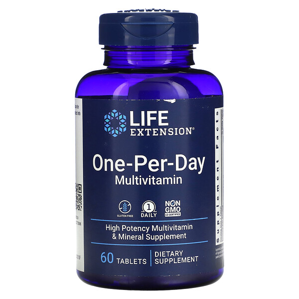 Life Extension, One-Per-Day Multivitamin, 60 Tablets
