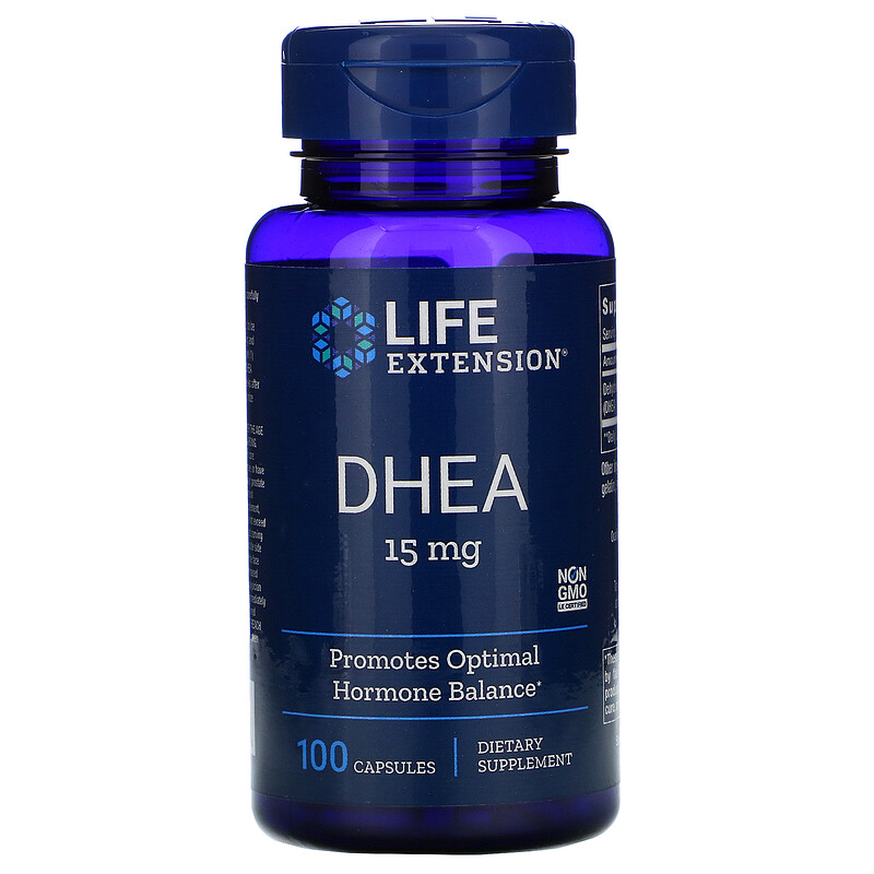 Life Extension, DHEA, 15 mg, 100 Capsules - iHerb