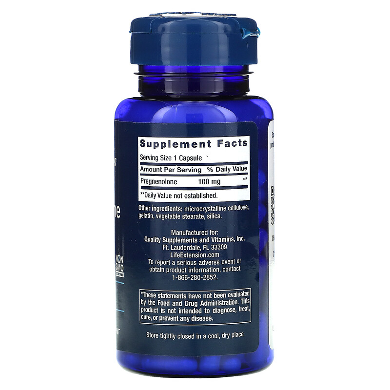 Life Extension, Pregnenolone, 100 mg, 100 Capsules - iHerb