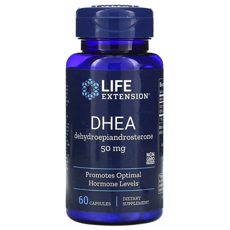 Life Extension, DHEA, 50 mg, 60 cápsulas - iHerb