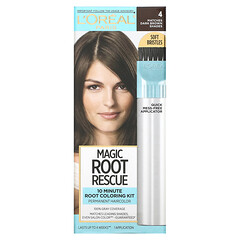 L'Oréal, Magic Root Rescue, 10 Minute Root Coloring Kit, 4 Dark Brown ...