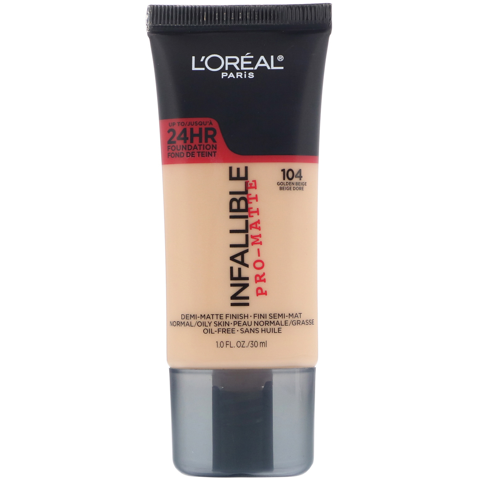 L Oreal Infallible Pro Matte Foundation 104 Golden Beige 1 Fl Oz 30 Ml 