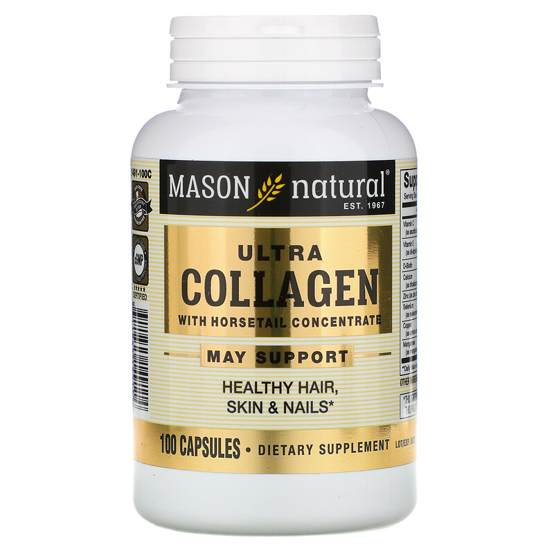 Mason Natural, Ultra Collagen with Horsetail Concentrate, 100 Capsules ...