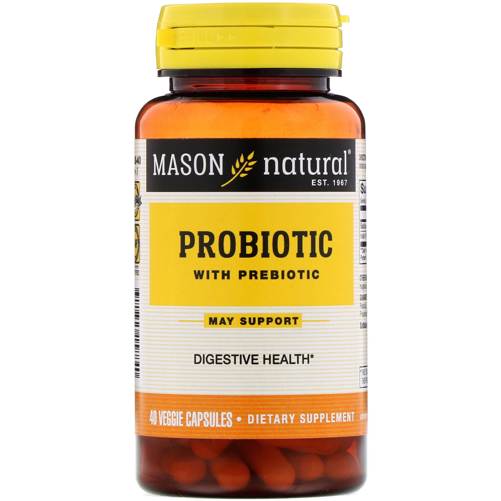 Mason Natural, Probiotic with Prebiotic, 40 Veggie Capsules - iHerb