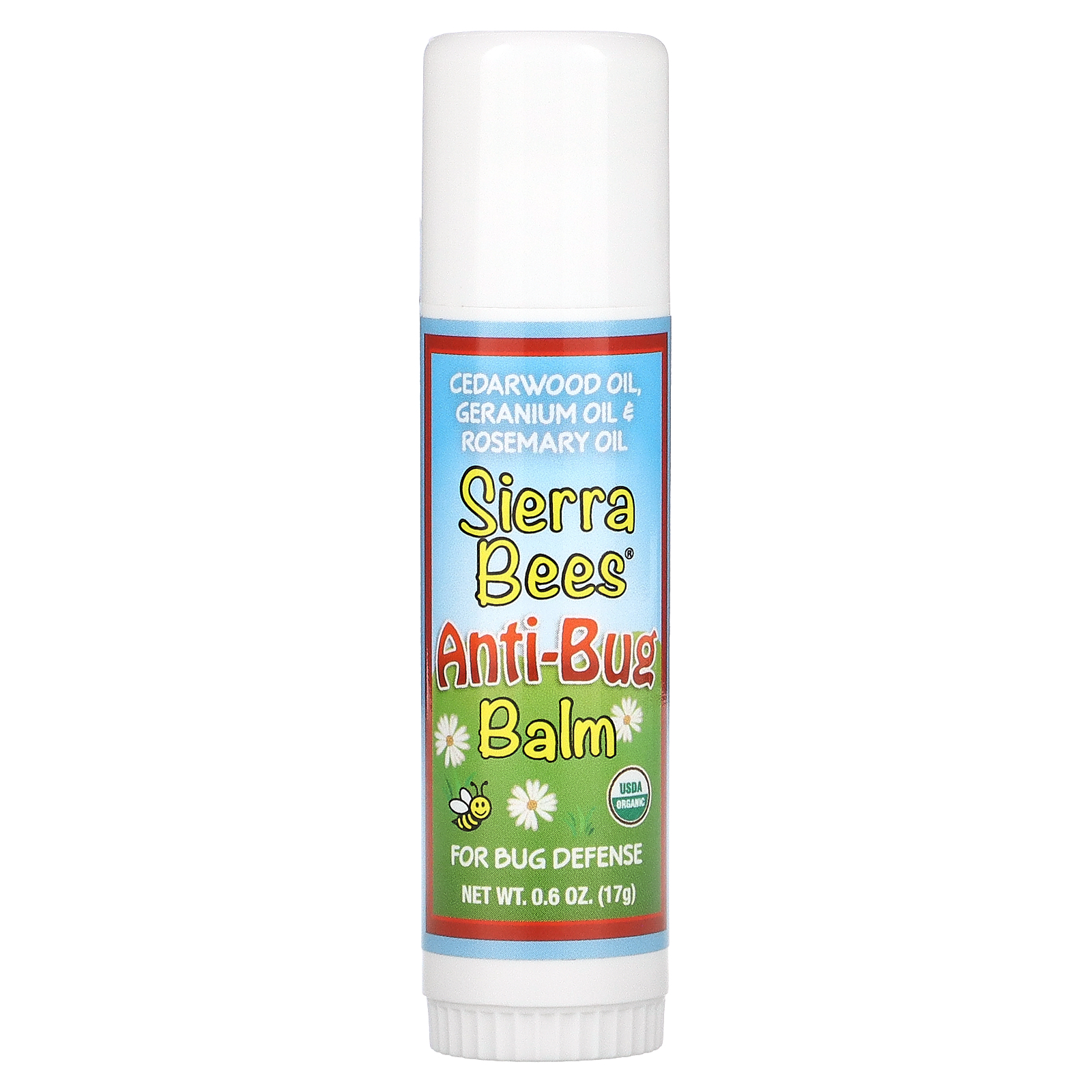 Sierra Bees, Anti-Bug Balm Stick, Cedarwood, Geranium & Rosemary Oil, 0 ...