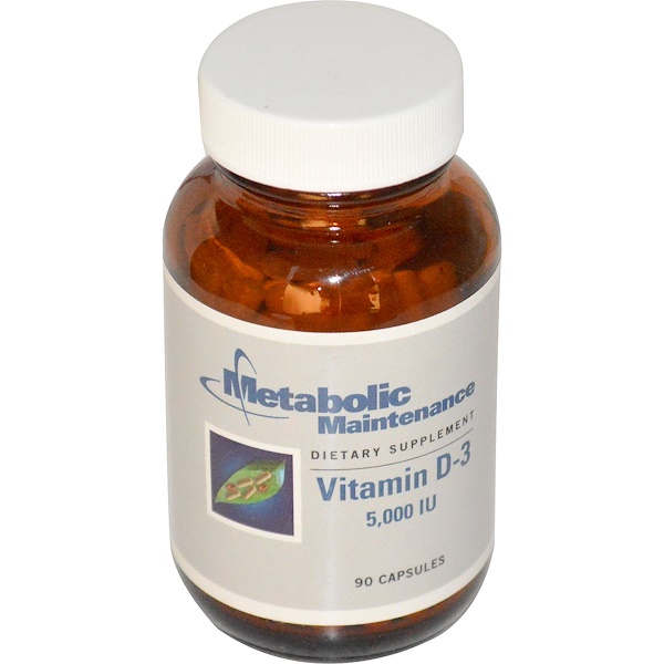 Metabolic Maintenance, Vitamin D-3, 5,000 IU, 90 Capsules - iHerb.com